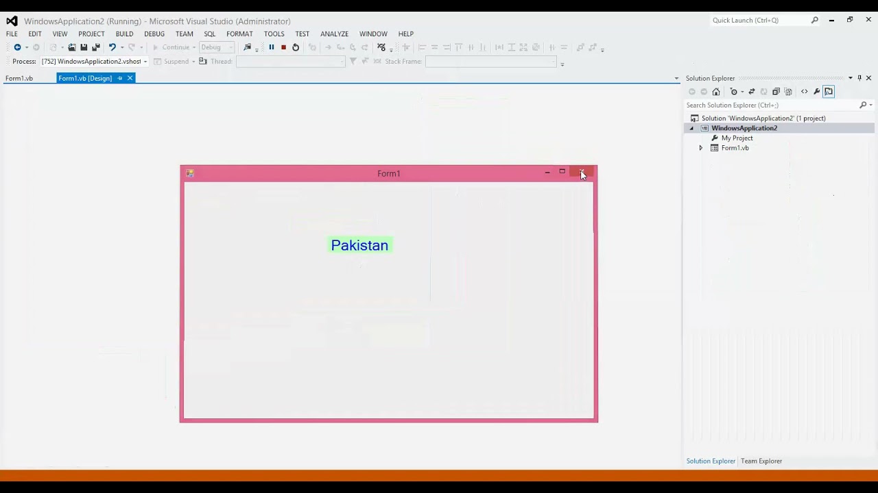 02 - Visual Basic | Label, Buttons, Design Time, Run Time, Handles