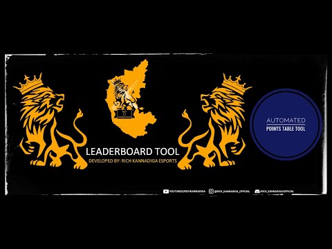 Automated Points Leader board tool | Most important part of tournaments | RICH KANNADIGA #English