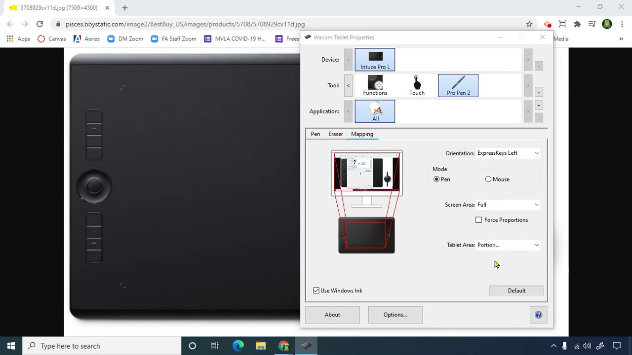 PC Wacom Intuos 05 Mapping