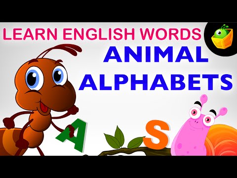 Animal Alphabet - Pre School - Learn English Words (Spelling) Video For Kids and Toddlers