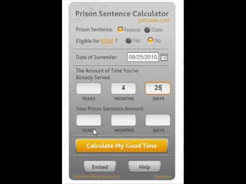How To Calculate Federal Prison Sentence with Jail Guide Prison Sentence Calculator