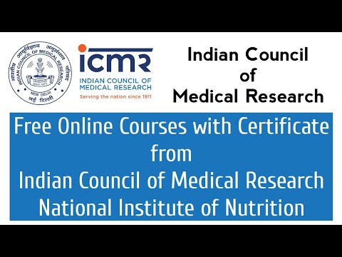 Indian Council of Medical Research Free Courses with Certificate | Free Nutrition Courses | ICMR NIN