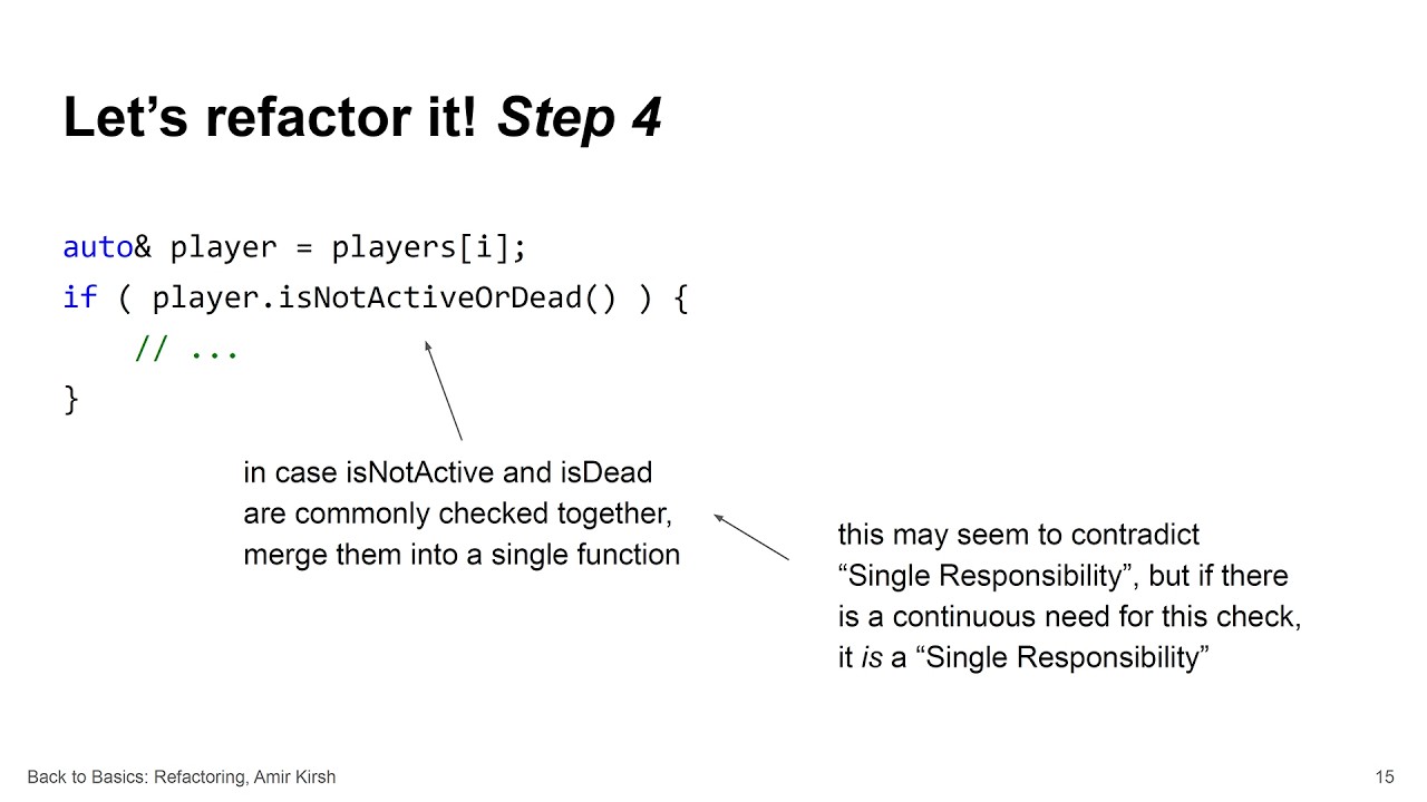 Back to Basics: How to Refactor C++ Code - Amir Kirsh