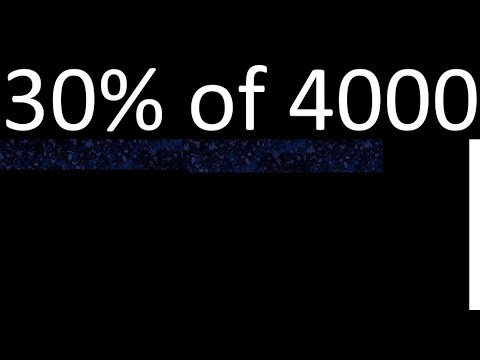 30% of 4000 , percentage of a number . 30 percent of 4000 . procedure