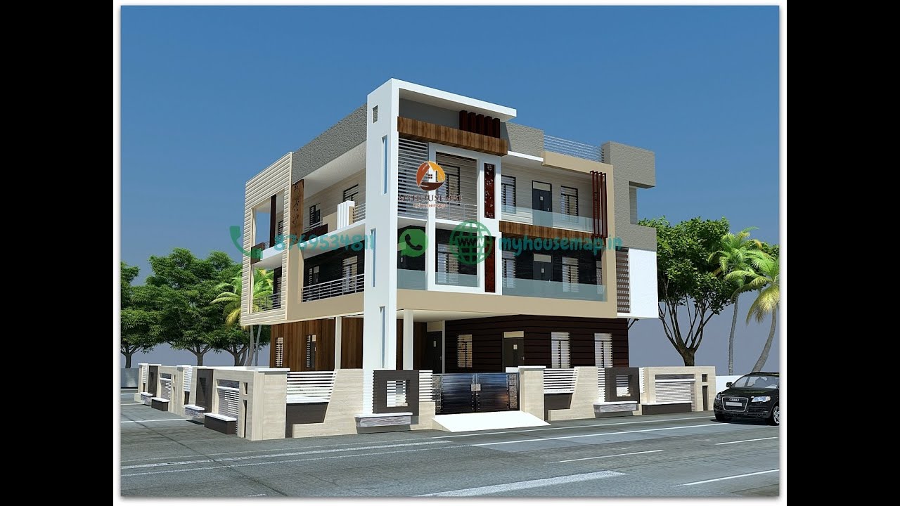 3 floor unique elevation design