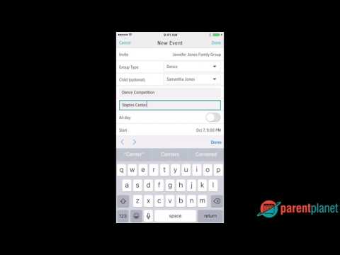 Parent Planet - Create New Schedule Event Tutorial