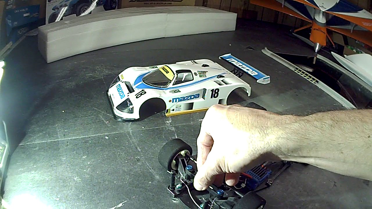 Tamiya 787b RM-01 1/12 R/C pan car with home CNC parts mods and more.