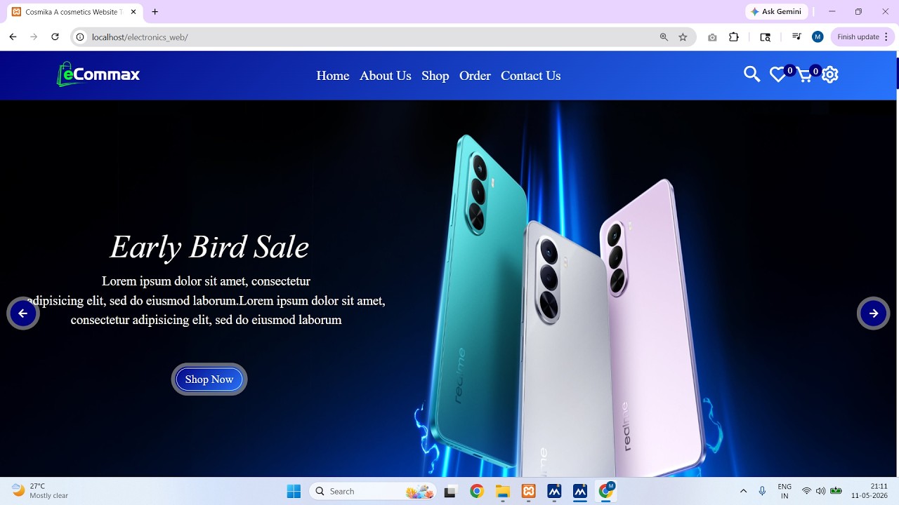 Build & deploy Full stack electronics shop Website using HTML CSS JS PHP & MySQL (FULL TUTORIAL)