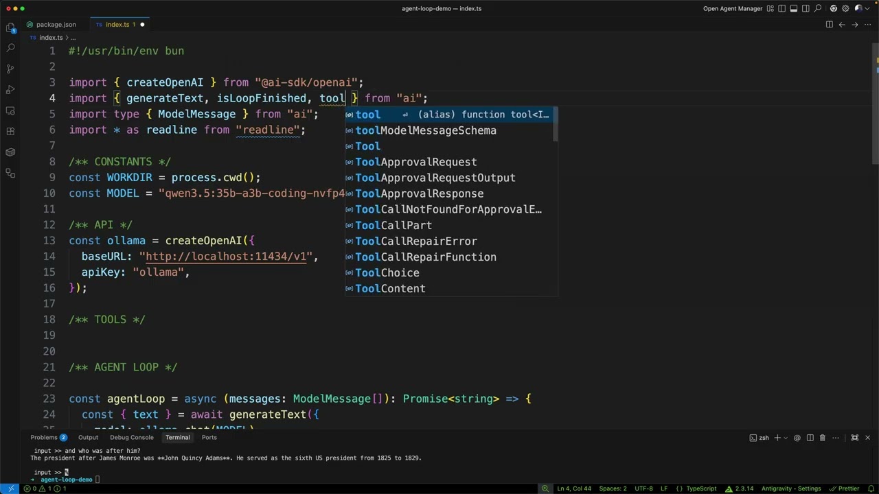 Build a local coding agent from scratch with Ollama and AI SDK