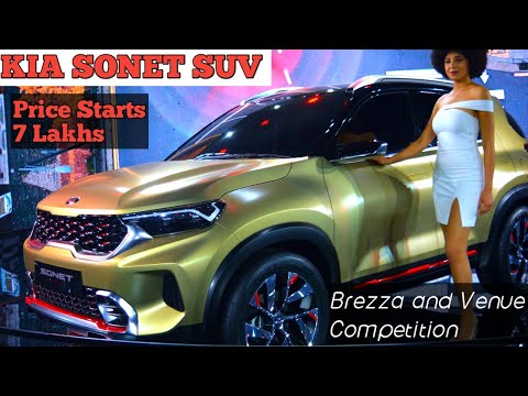 2020 Kia Sonet Compact SUV 8 Lakh Launch / Review Hindi / Rival -Venue, Brezza / Features, Exterior