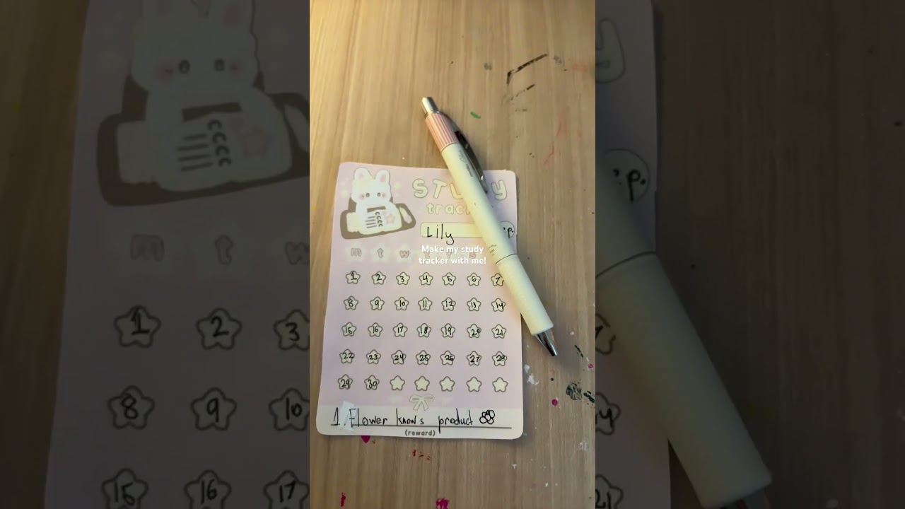 Make my back to school study tracker with me! #study #backtoschool #tracker #school #studymotivation