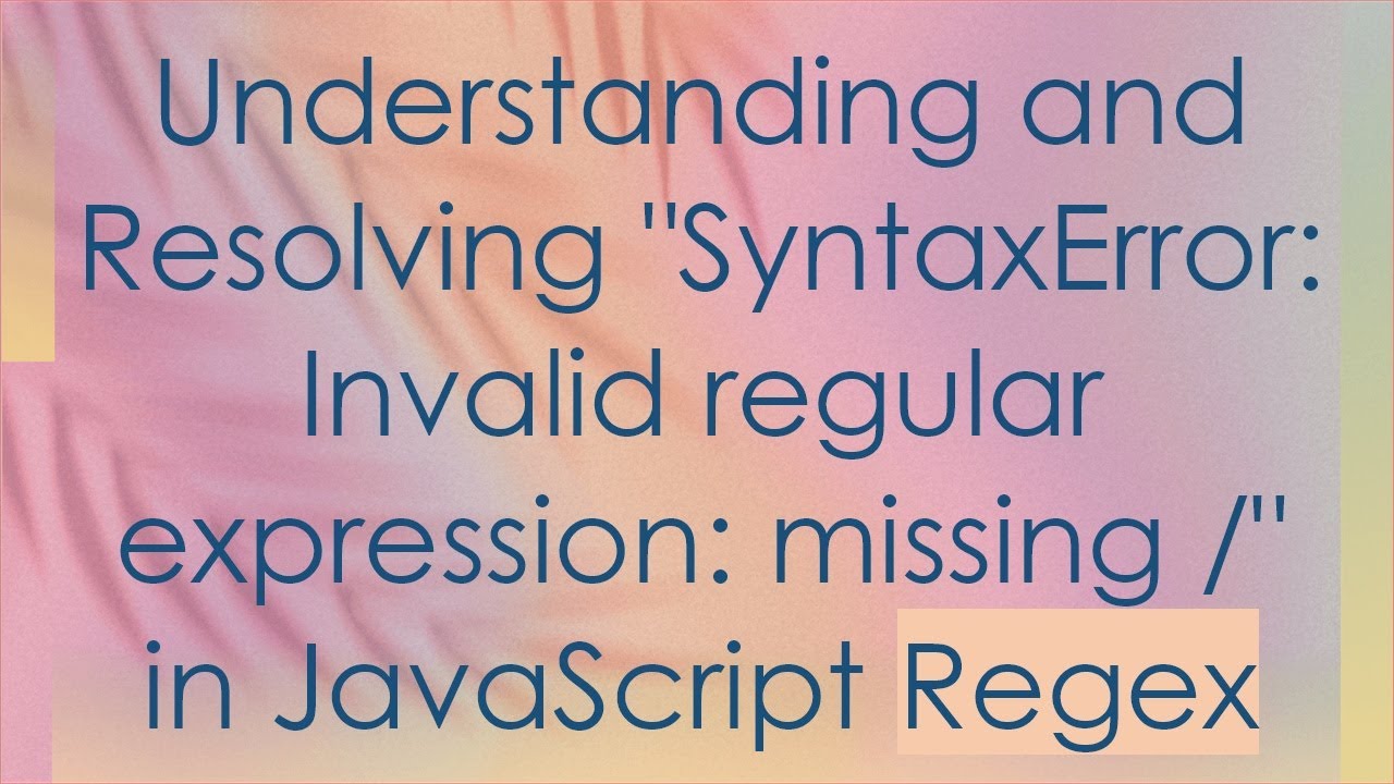 Understanding and Resolving 