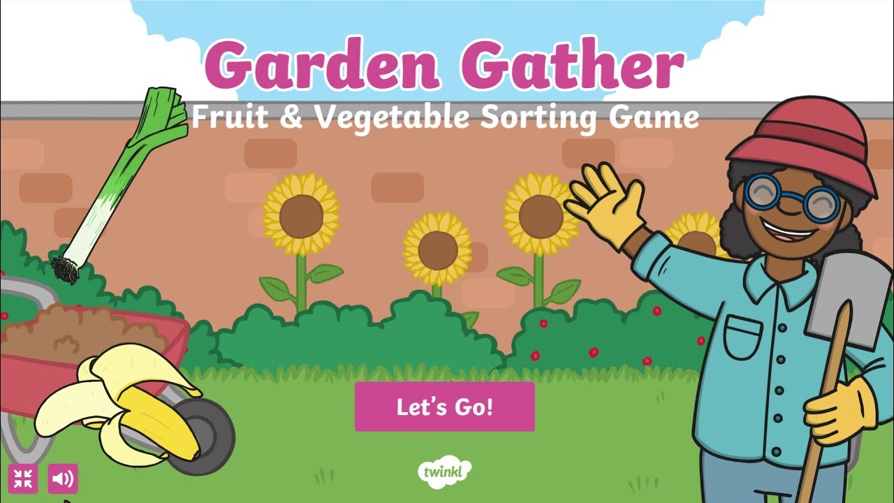Garden Gather Fruit and Vegetable Sorting Game