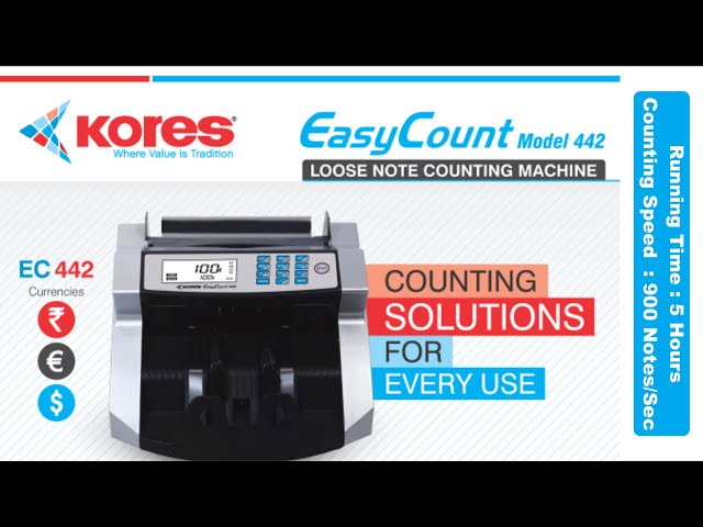 Note Counting Machine - Kores Easy Count Model-440 Trader - Wholesaler ...