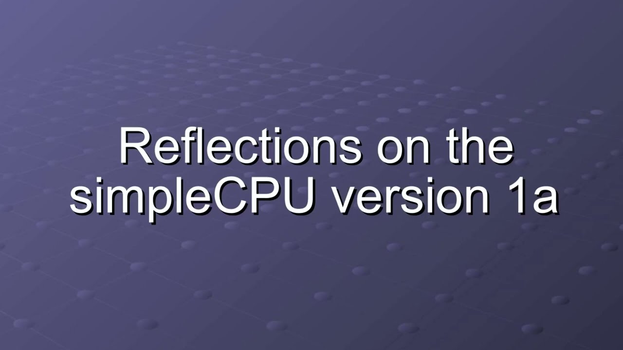 SimpleCPU version 1a