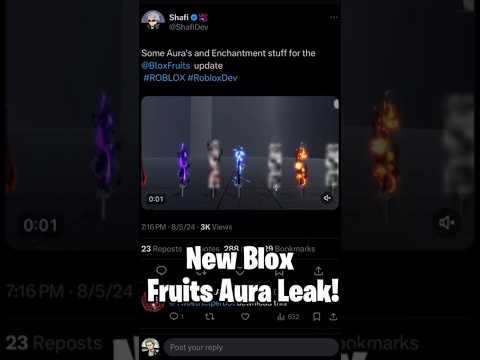 Blox fruit new aura and blessings look update24 leaks #roblox #bloxfruit #dragonrework #bloxfruits