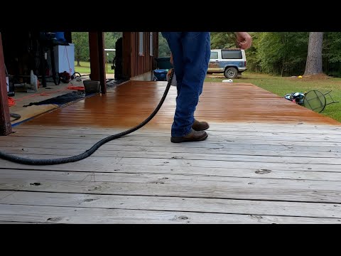 Spraying decks with a spray gun – Greenville Pro Painters