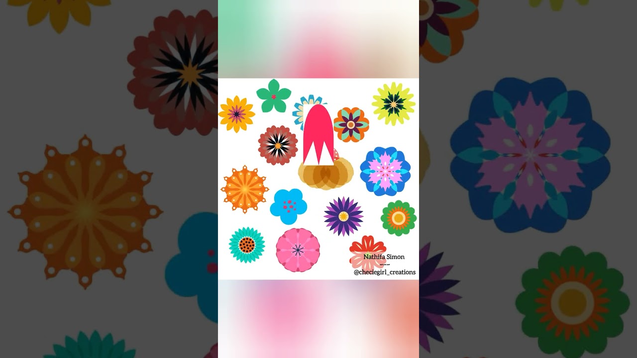 Vector flowers made in Affinity Designer following Weronika Salach class on Skillshare.