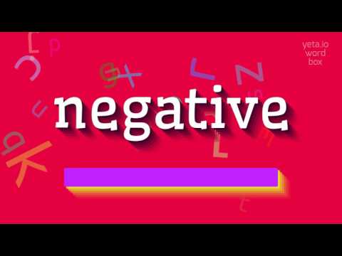HOW TO PRONOUNCE NEGATIVE?