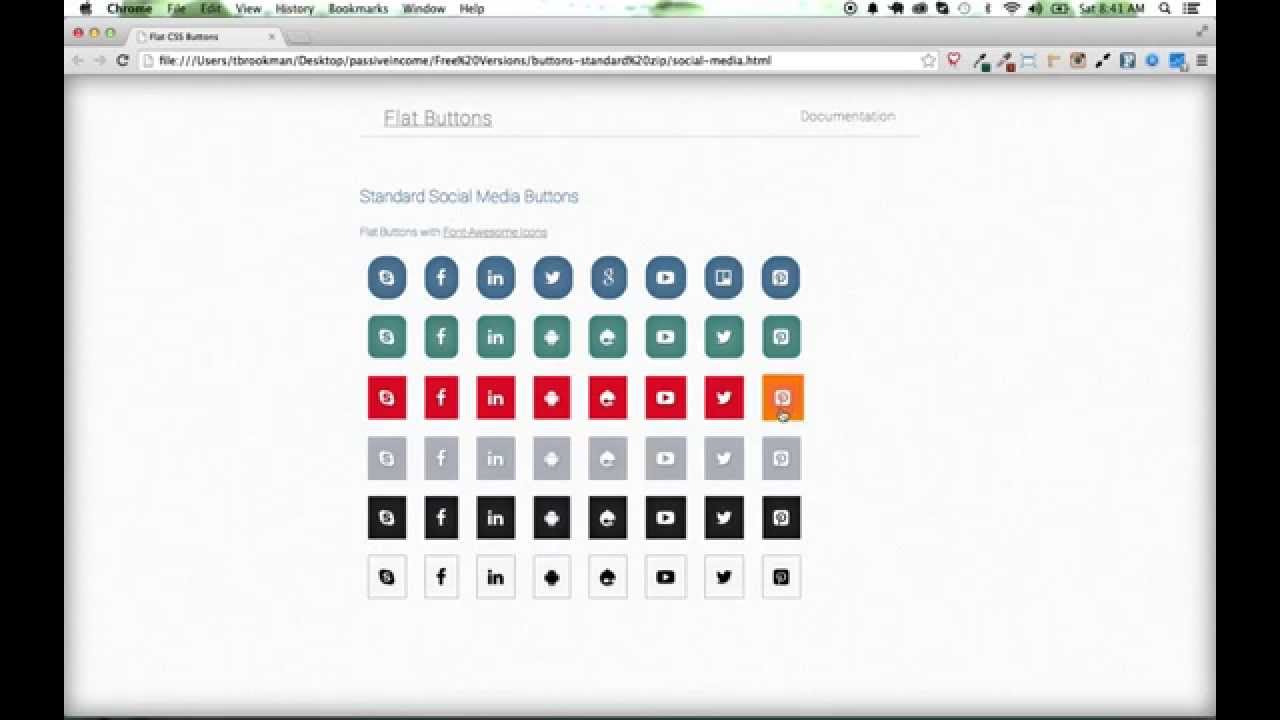 CSS Flat Buttons Demonstration