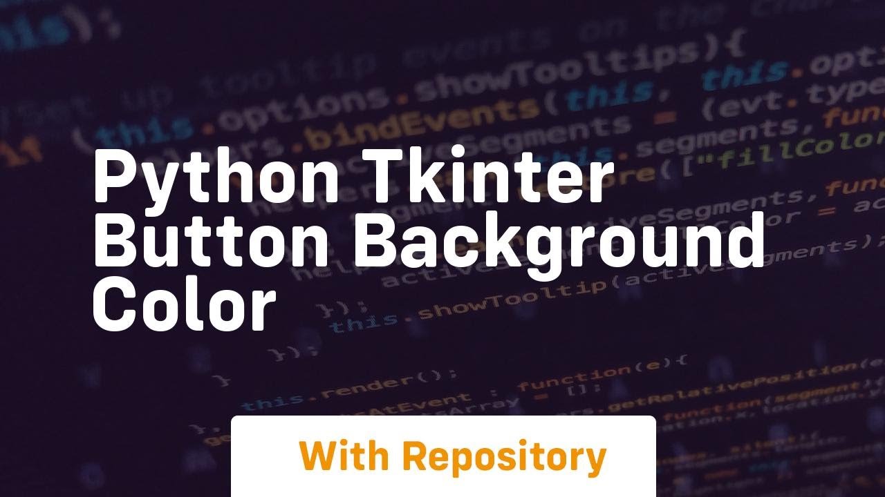 python tkinter button background color