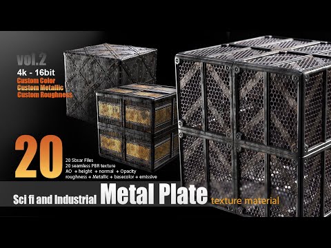 how to use Sci fi and Industrial Metal Plate Texture in substance 3d painter