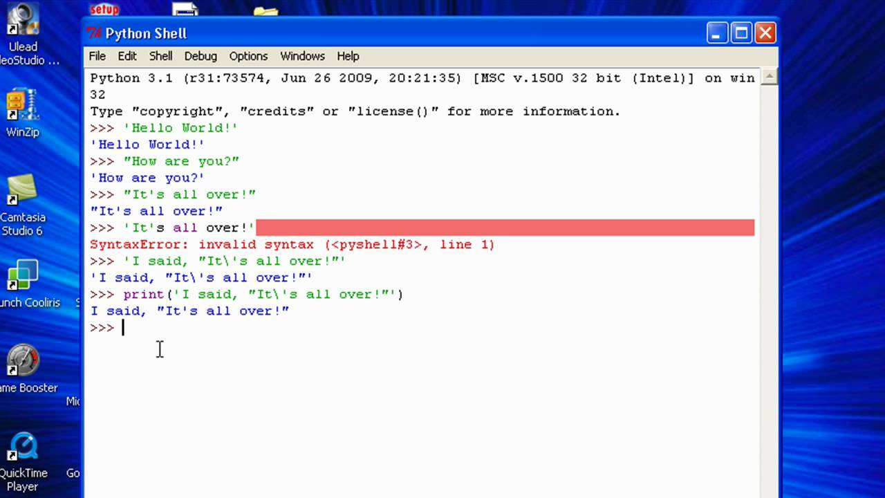 Python 3 Tutorial: 3 - Strings
