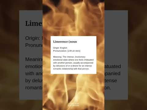 Limerence origin | pronunciation | meaning | Sadia Hakim #aestheticwords #sadiahakim #writers #art