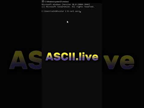 CMD ⚡.. Tricks || ASCII.live ||