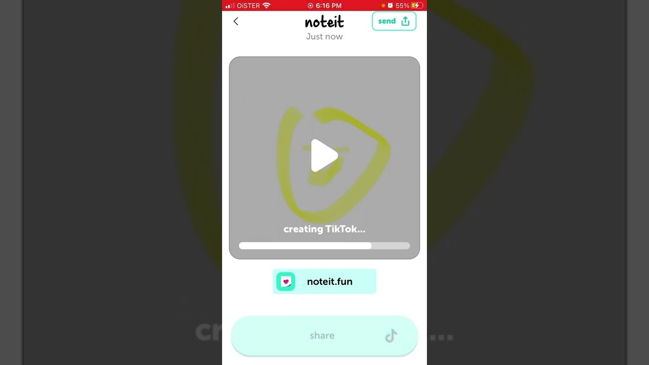 noteit widget app - how to share notes on TikTok?
