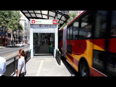 Metrobús BRT station in Mexico City