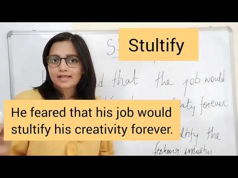 stultify meaning in hindi | stultify का मतलब example sentences | @EnglishByte