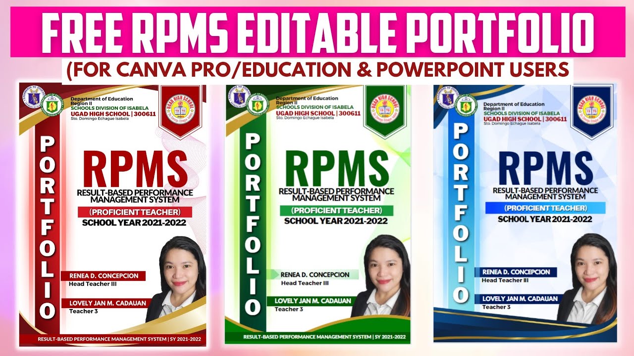 RPMS PORTFOLIO TEMPLATE (FREE & EDITABLE) | Lovely Jan
