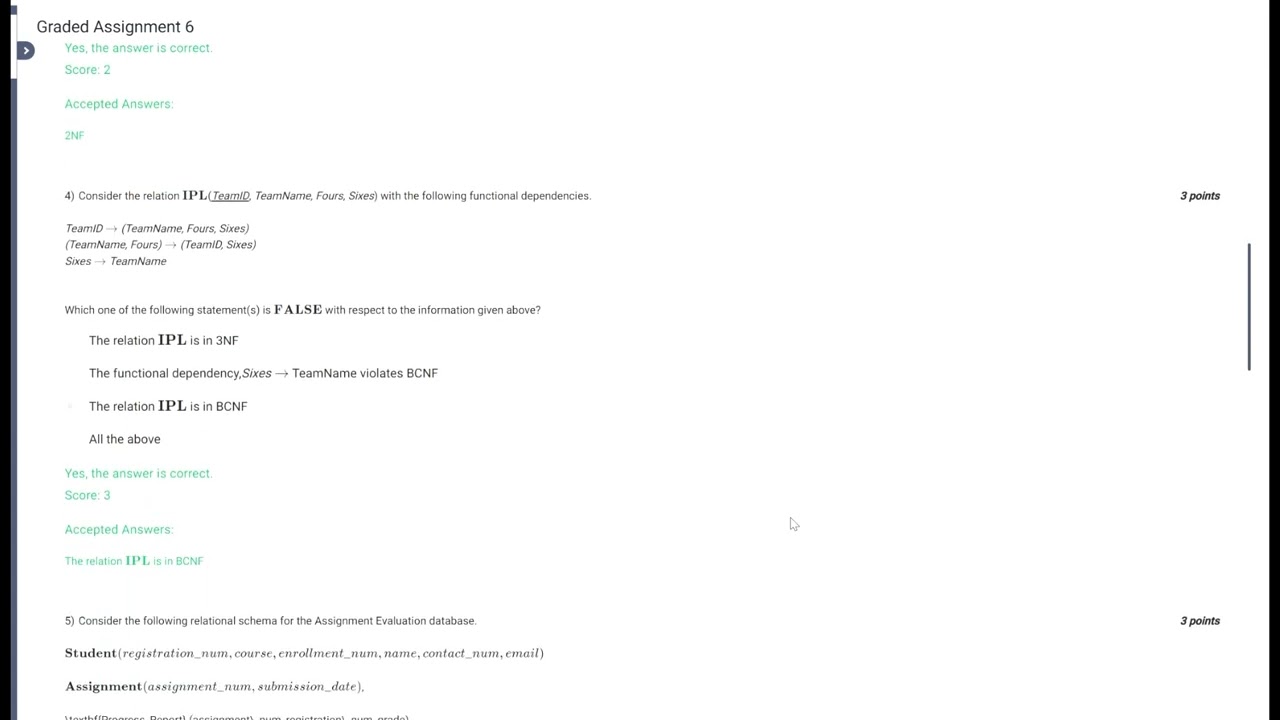 DBMS Week 6 Graded Assignment (IITM)
