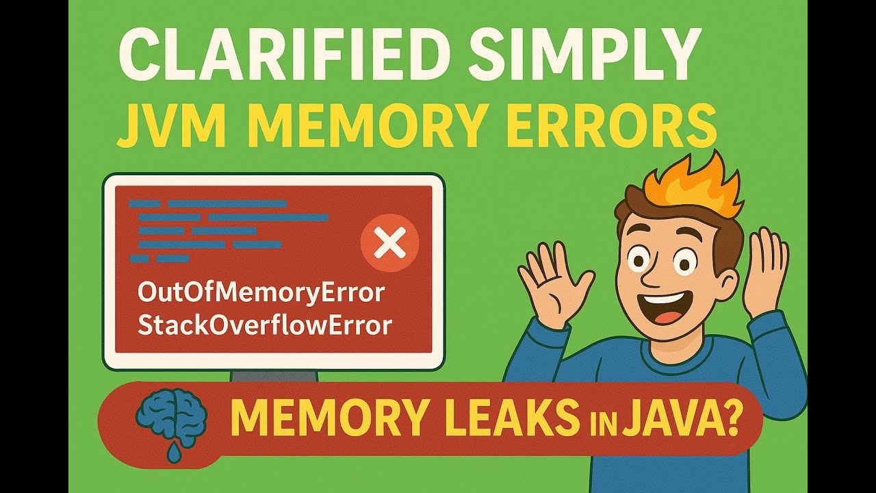 JVM Memory Errors Clarified| OutOfMemoryError | StackOverflow | Memory Leaks!!