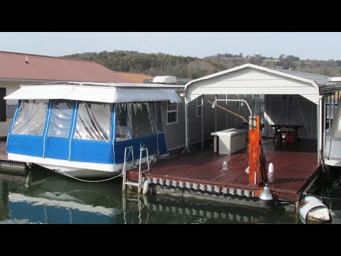 10 x 38 Floating Cabin on 13 x 54 Steel Hull w/14 x 74 Dock For Sale on Norris Lake - SOLD!