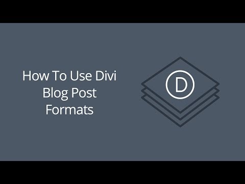 How to Use Divi Blog Post Formats