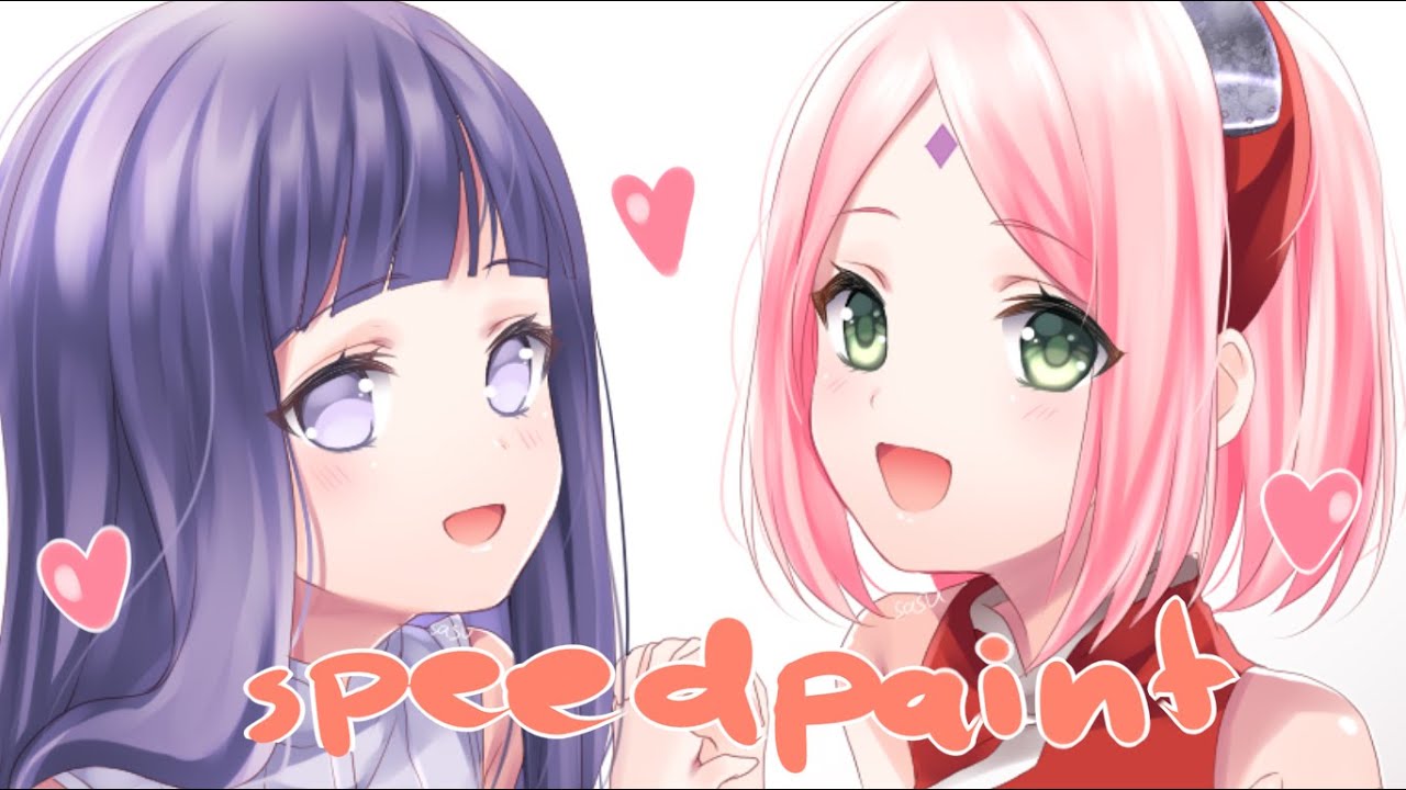 hinata and sakura speedpaint paint tool sai