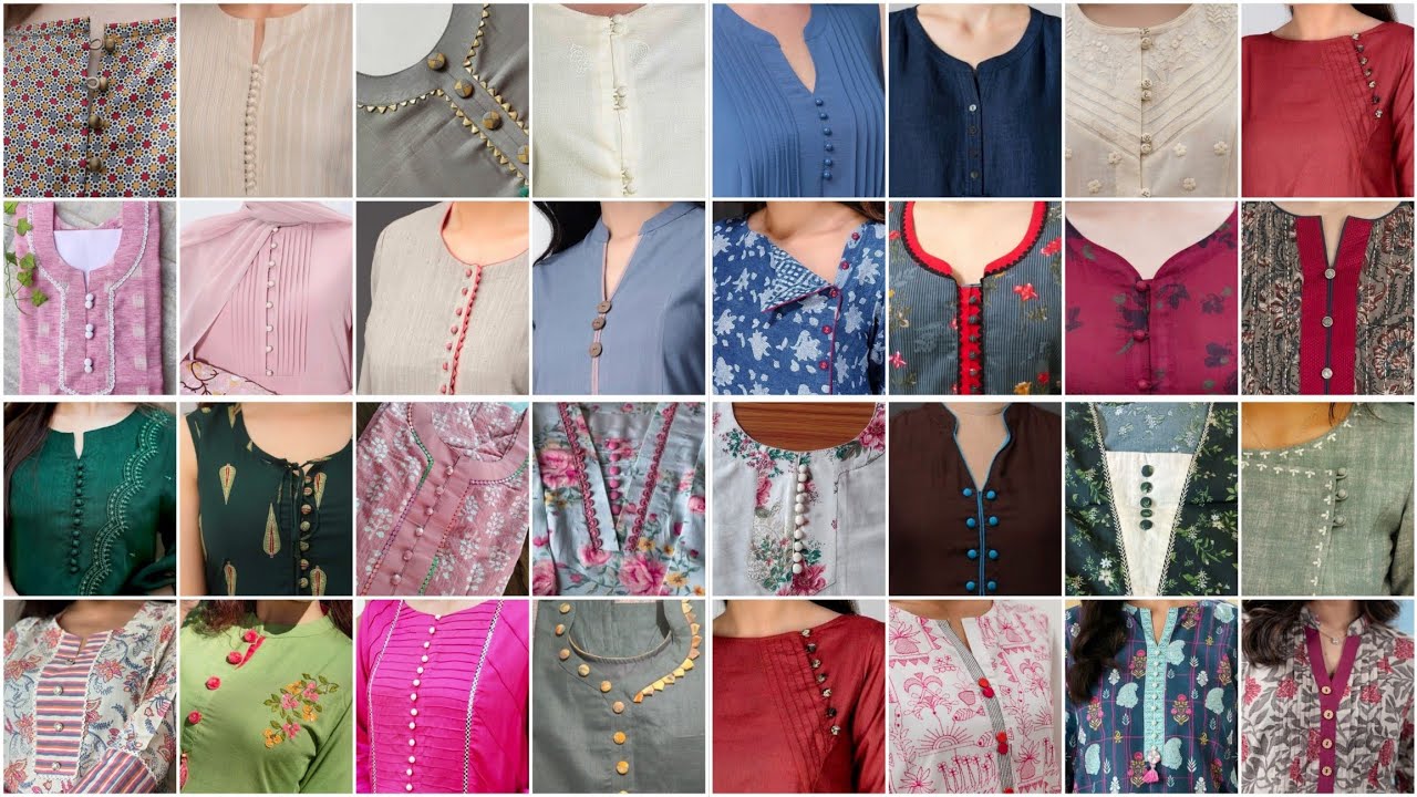 Pocket Friendly Neck Design Ideas With Buttons For Kurti/Blouse/Top 2025