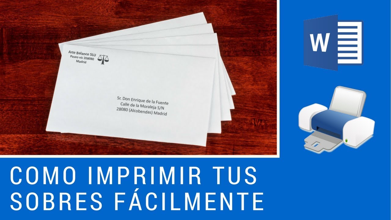 CÓMO IMPRIMIR SOBRES CON TU IMPRESORA