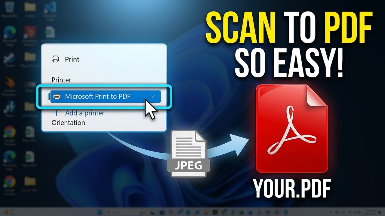 How to save scanned documents as a pdf in windows