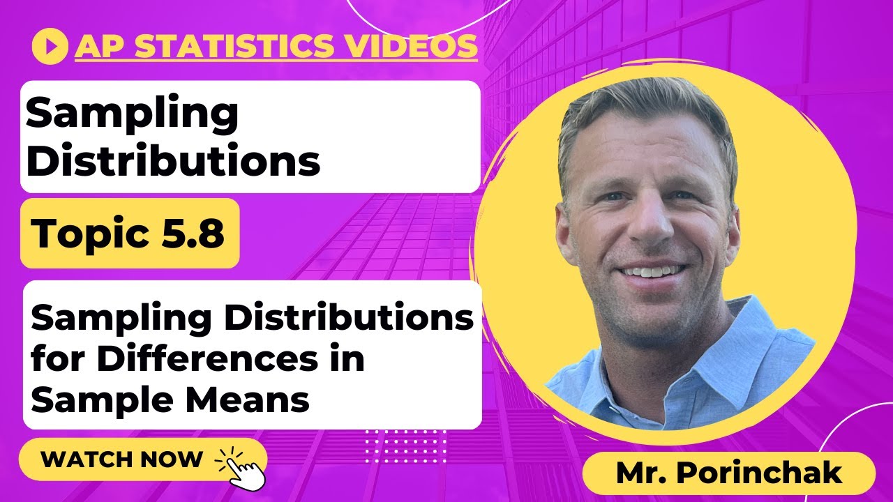 AP Statistics: Topic 5.8 Sampling Distributions for Differences in Sample Means