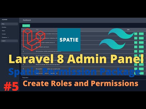 Laravel 8 Admin Panel with Spatie Roles and Permission Part 5 Create Roles and Permissions