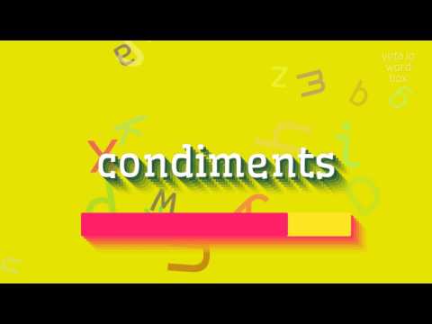 How to say "condiments"! (High Quality Voices)