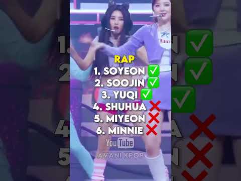 Are (G)I-DLE ALL ROUNDERS? #kpop #shorts #allrounder #ace #vocal #dance #rap #visual #sp #talent #bp