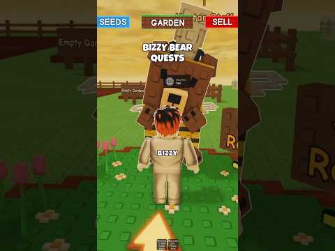 Fastest Way to Complete Bizzy Bear Quest! 🌱 Grow a Garden Roblox #shorts #growagarden