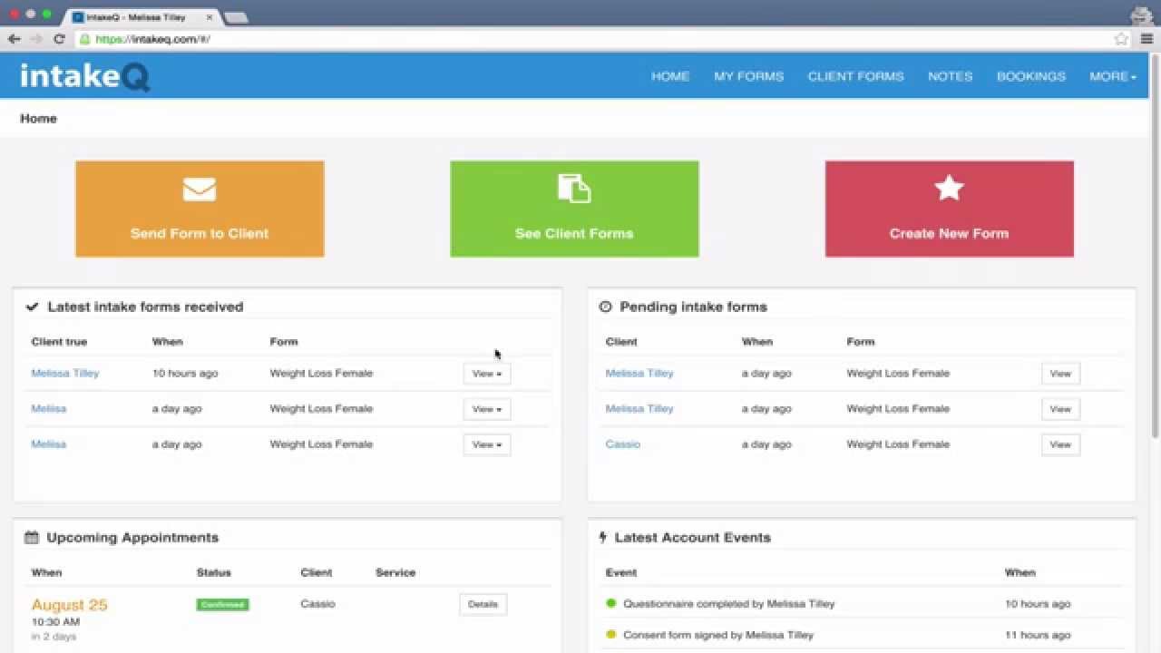 IntakeQ - Opiniones, precios y características - Capterra España 2022