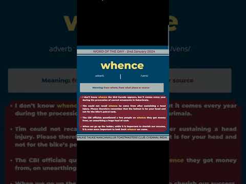 Whence #newwords #wordswitheas