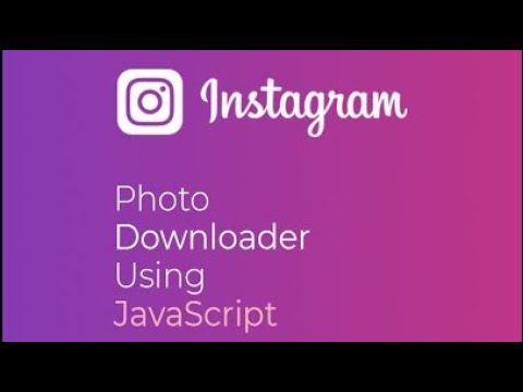 Instagram Photo Downloader Using Javascript #shorts