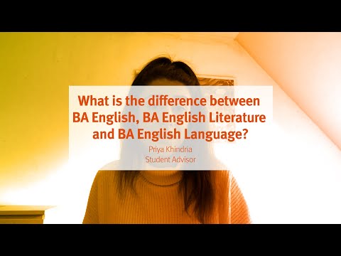City, University of London: BA English, Literature, Language - The differences